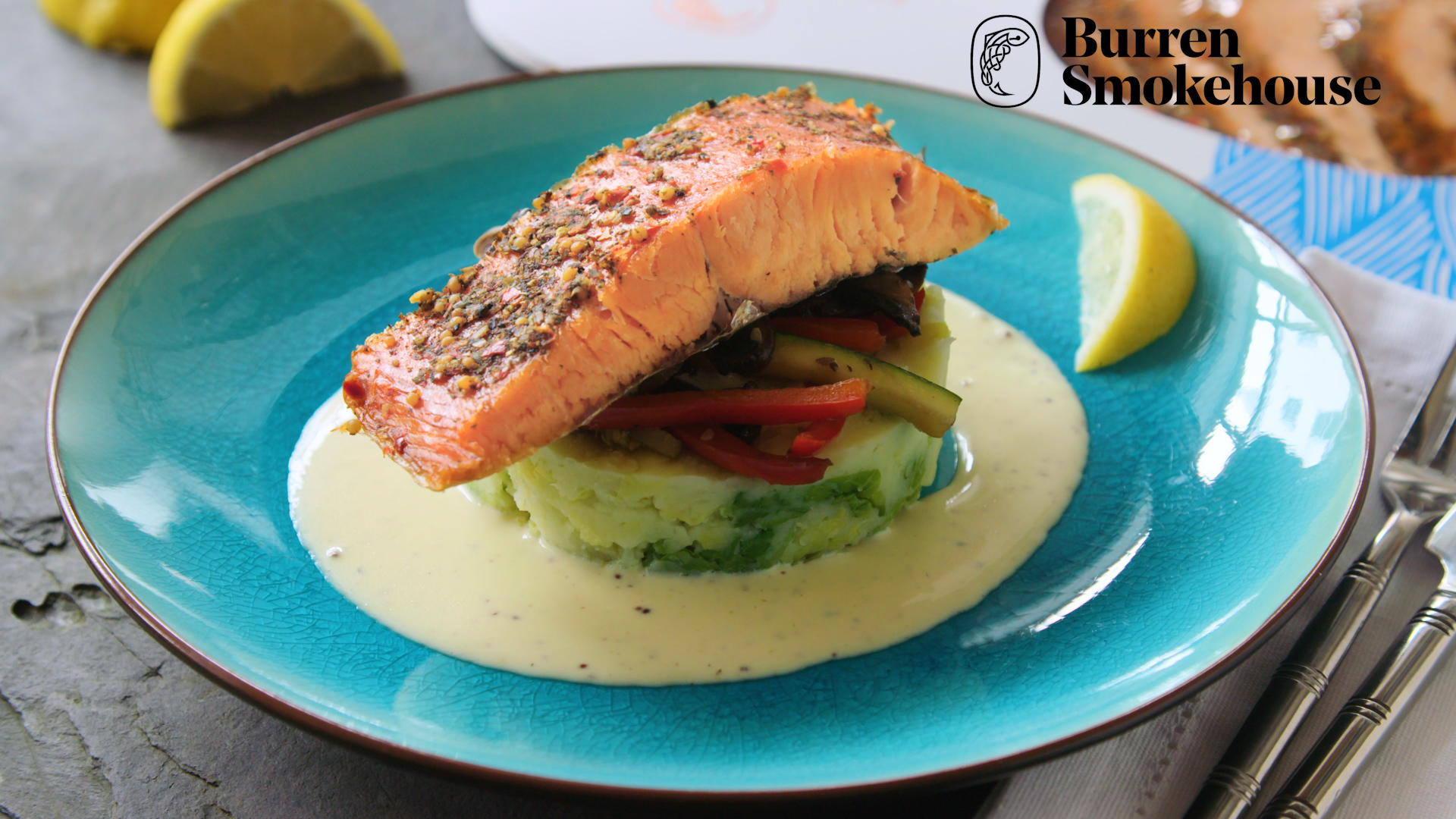 Burren Hot Smoked Irish Organic Salmon On Colcannon Burren Smokehouse