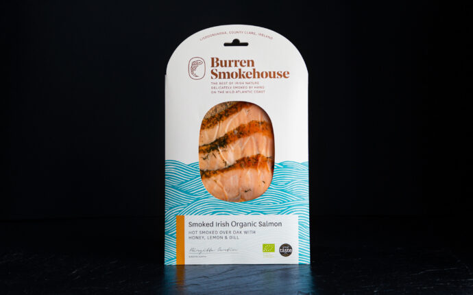 Burren Hot Smoked Irish Organic Salmon - Honey, Lemon & Dill - Burren ...