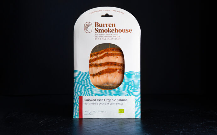 Burren Hot Smoked Irish Organic salmon - spiced - Burren Smokehouse